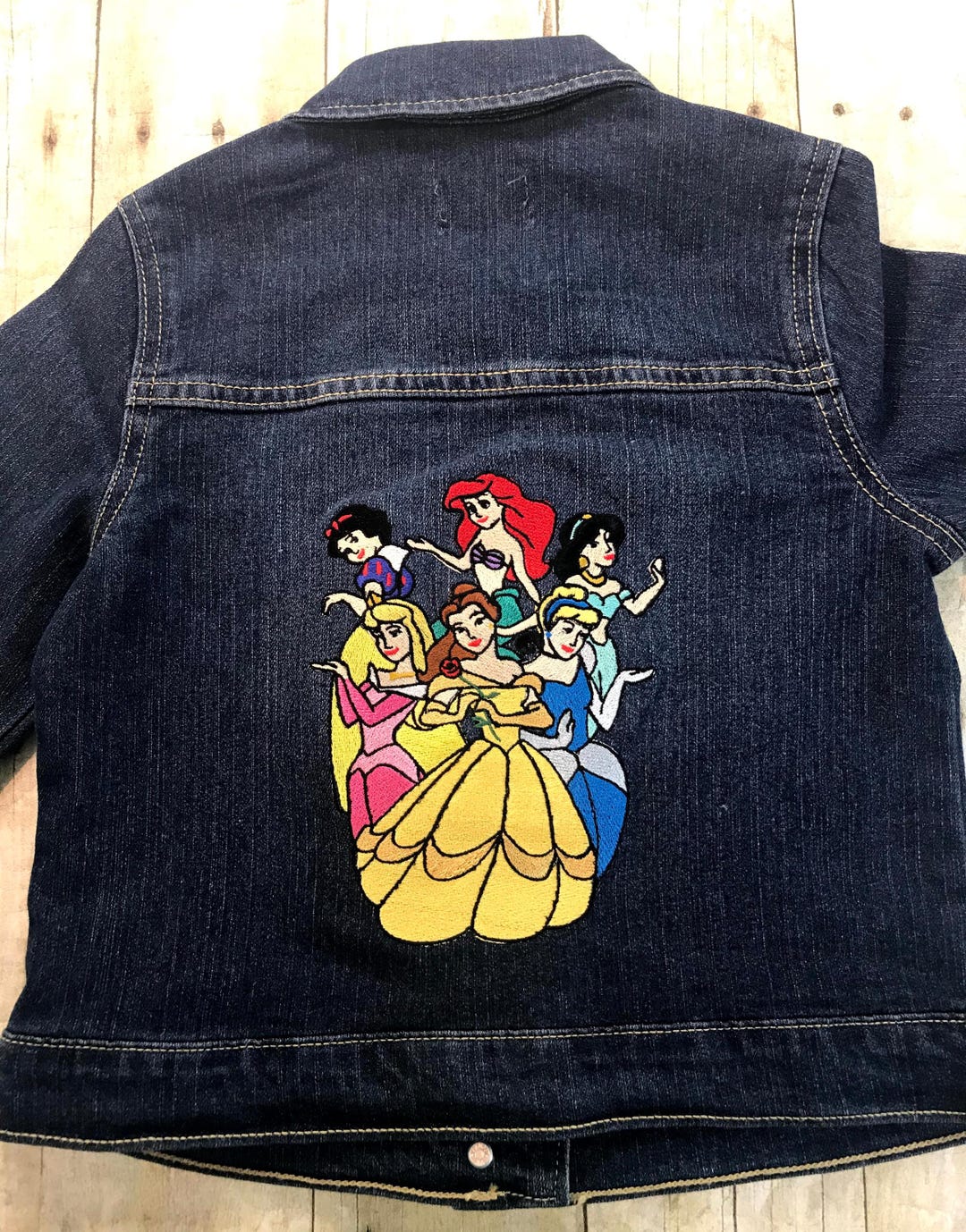 Disney Princess Embroidered Jacket - Etsy