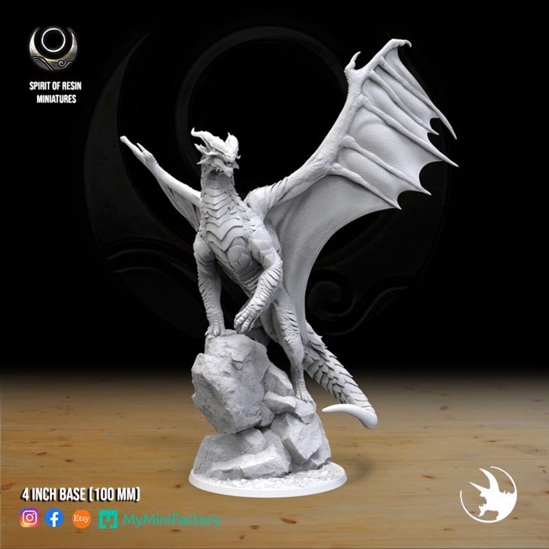 Legendary Copper Dragon, Copper Dragon, Dragon Miniatures/ Rescale ...