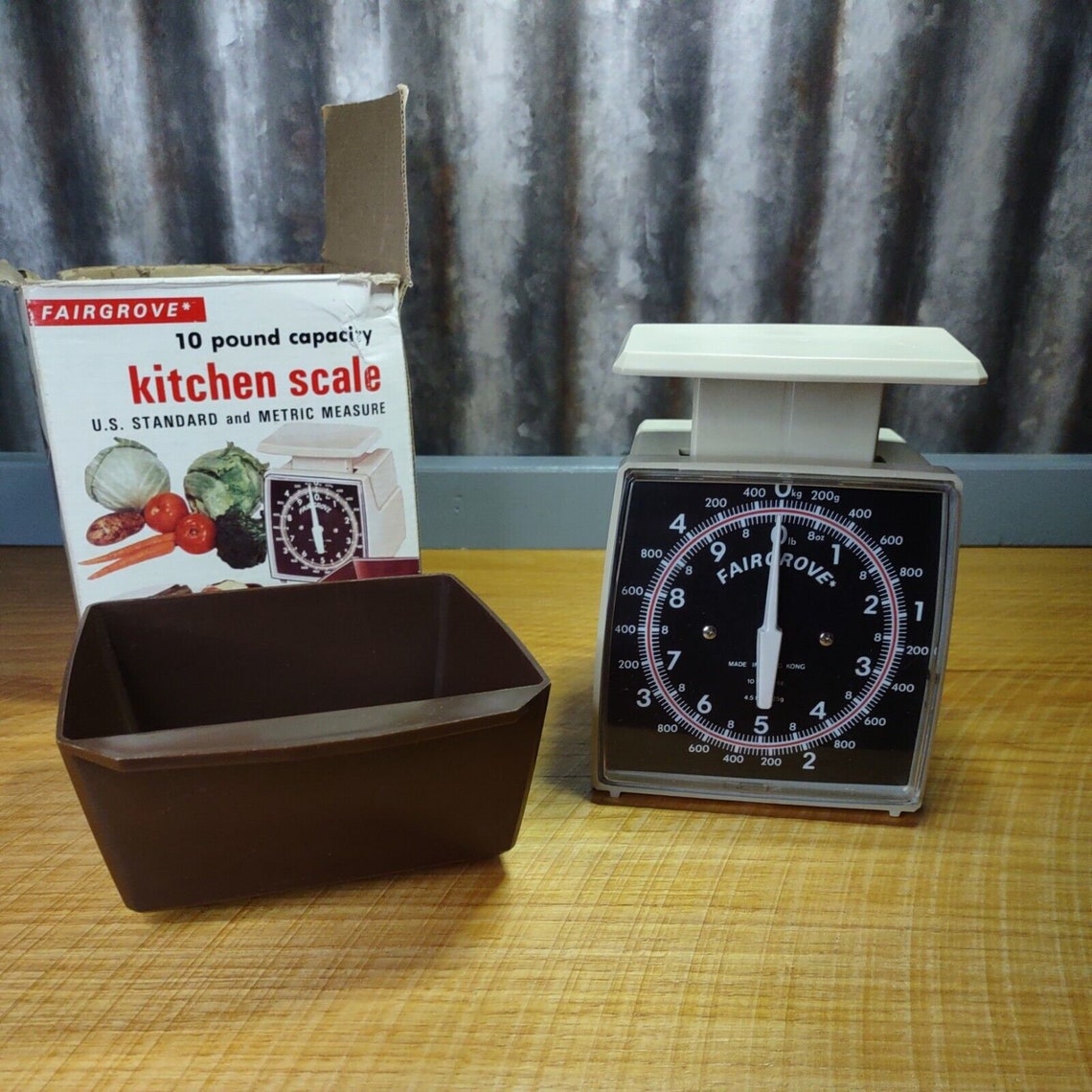 VTG 1981 Fairgrove Plastic Kitchen Postal Office Scale Almond Color 10 ...