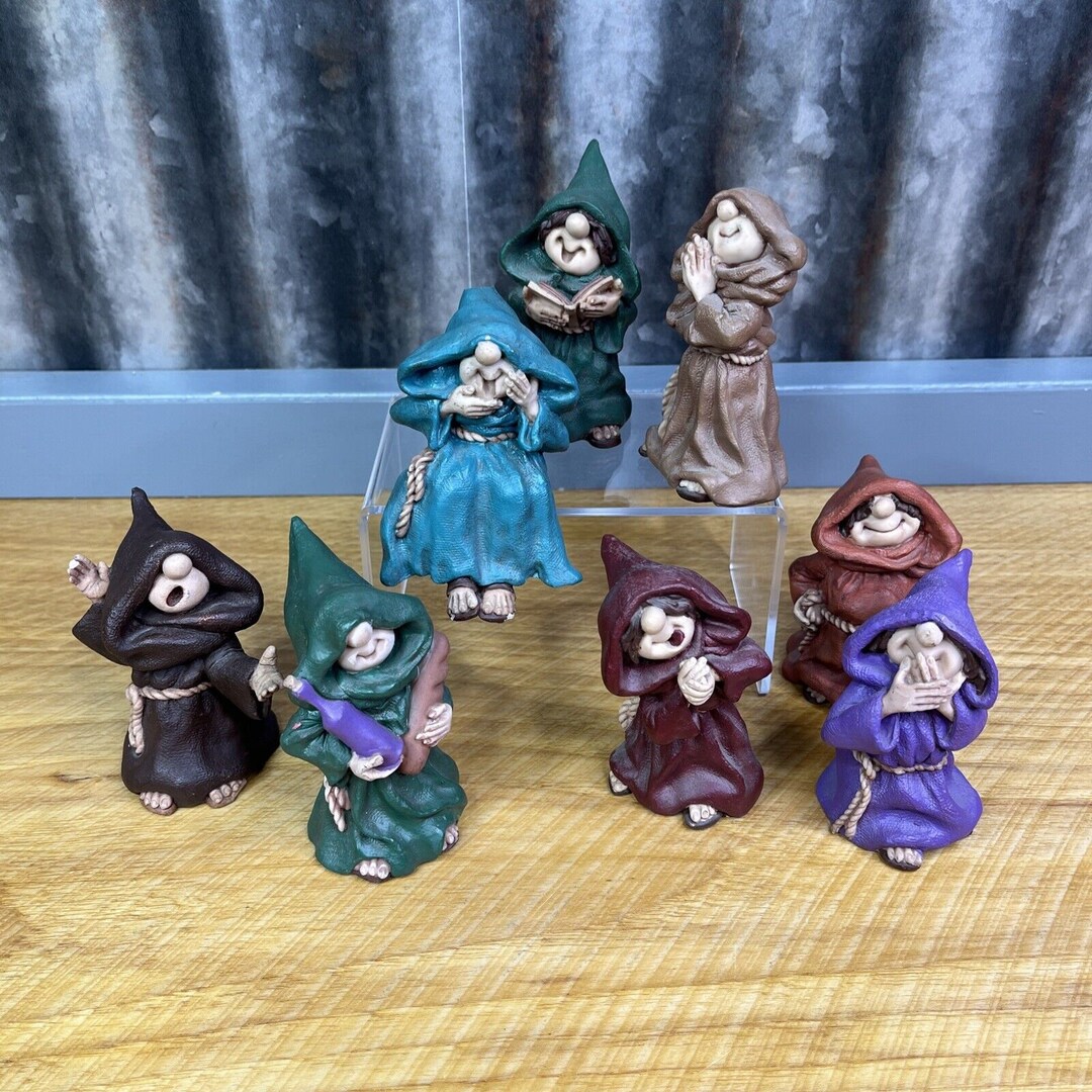 VTG Lot of 8 Friar Folk Figurines Monks Maureen Carlson - Etsy