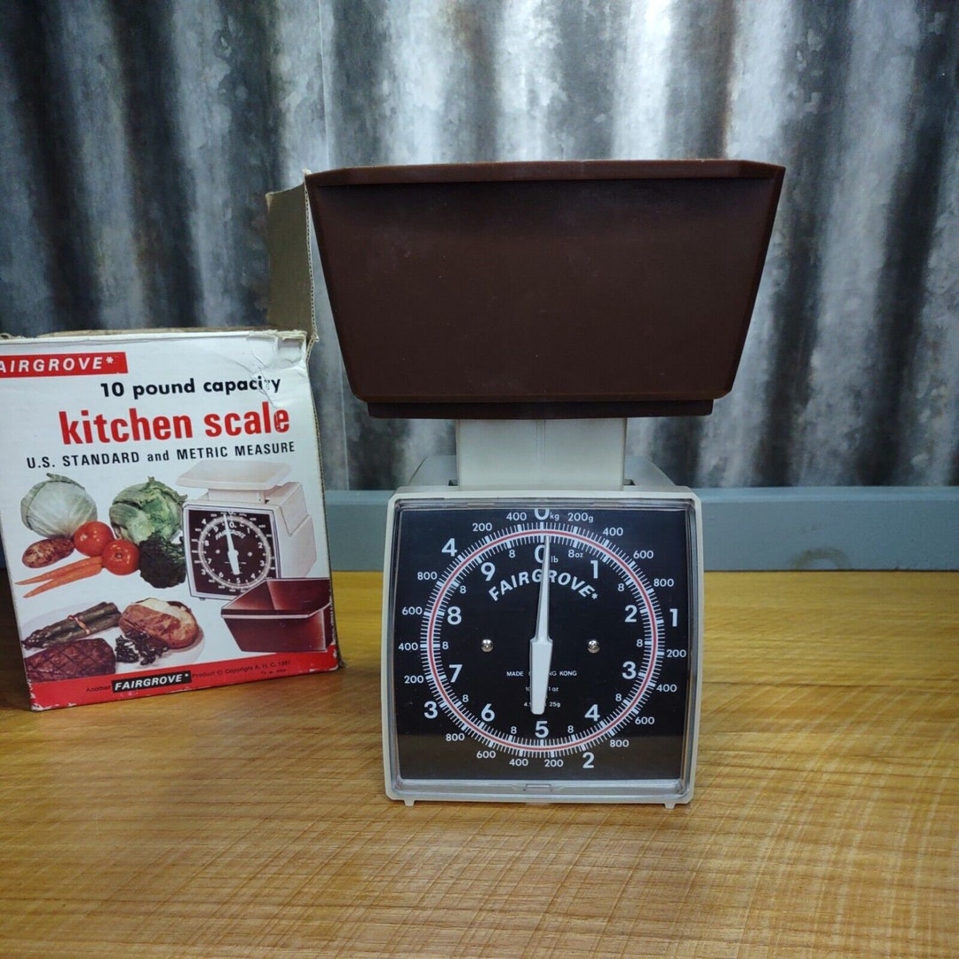 VTG 1981 Fairgrove Plastic Kitchen Postal Office Scale Almond Color 10 ...