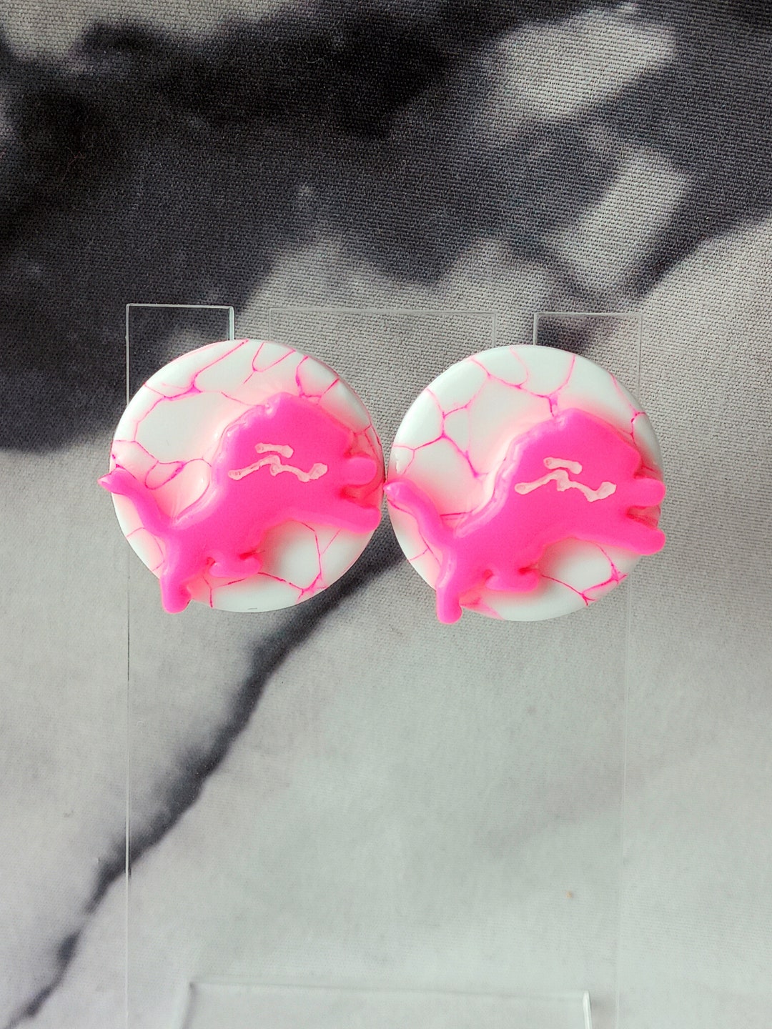 Detroit Lions Inspired Earrings, Polymer Clay, Lightweight, Handmade ...