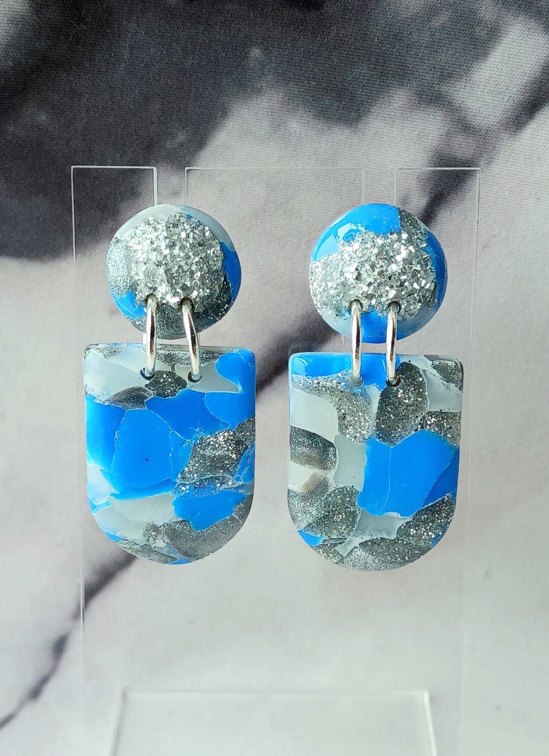 Detroit Michigan Football Inspired Earrings, Polymer Clay, Lightweight ...