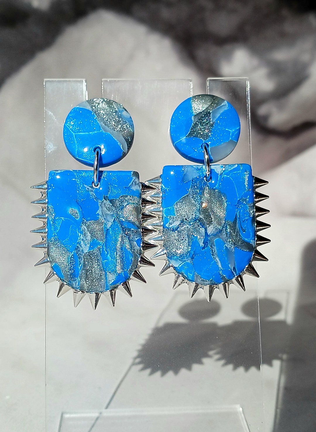 Detroit Football Inspired Earrings, Polymer Clay, Lightweight, Handmade ...