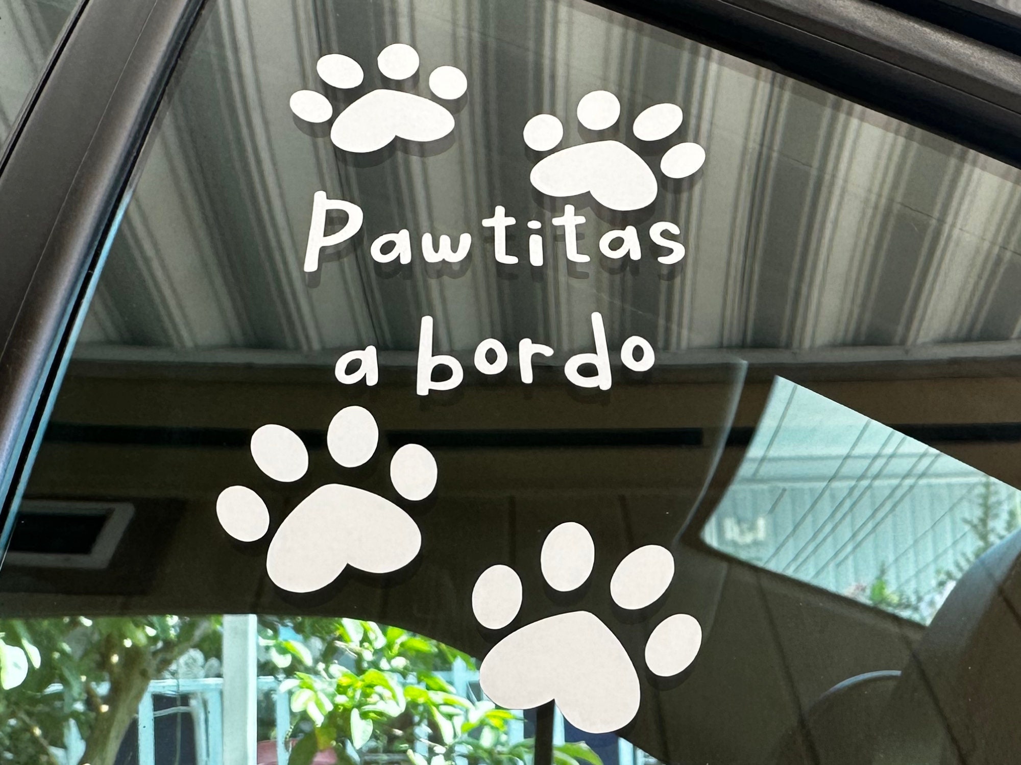 Paws on Board pawtitas a Bordo, Car Decal, Decals, Dog on Board, Pet ...