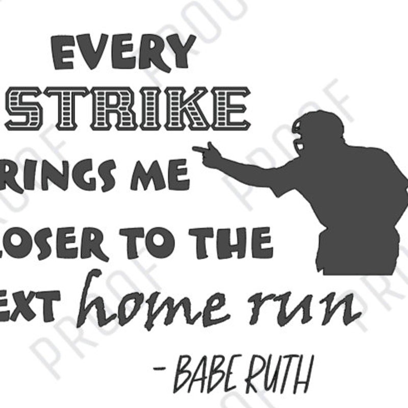 Babe Ruth Quote - Etsy
