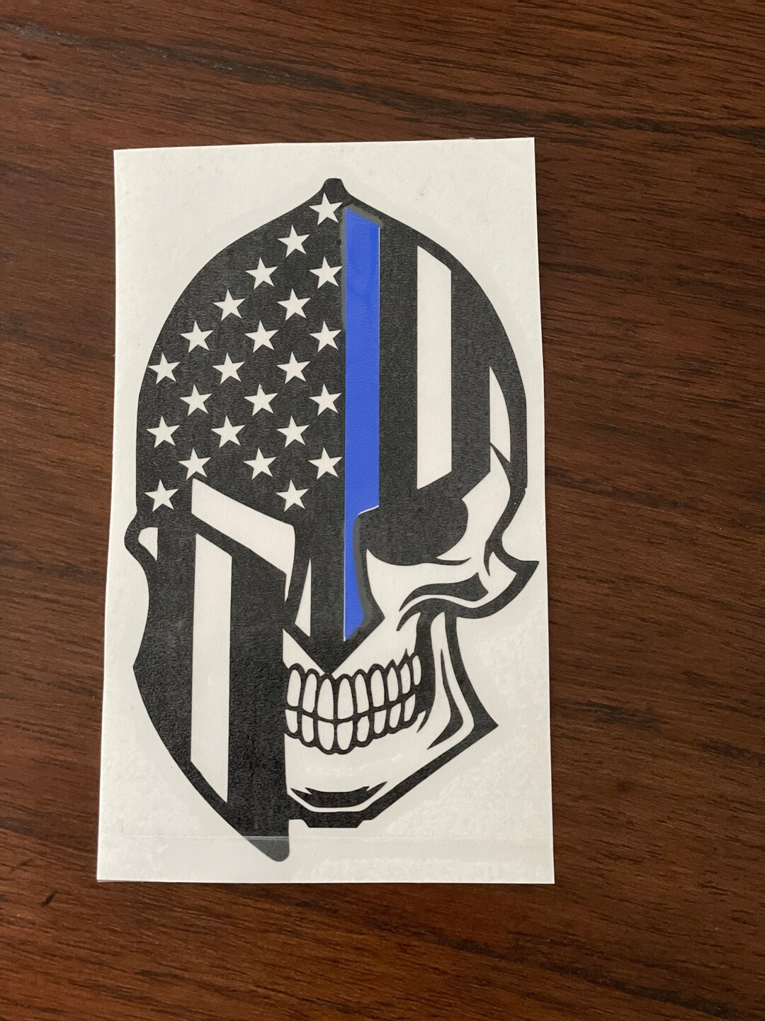 Spartan Skull Decal Sticker, Thin Blue Line, Car Decals, Custom Decal ...