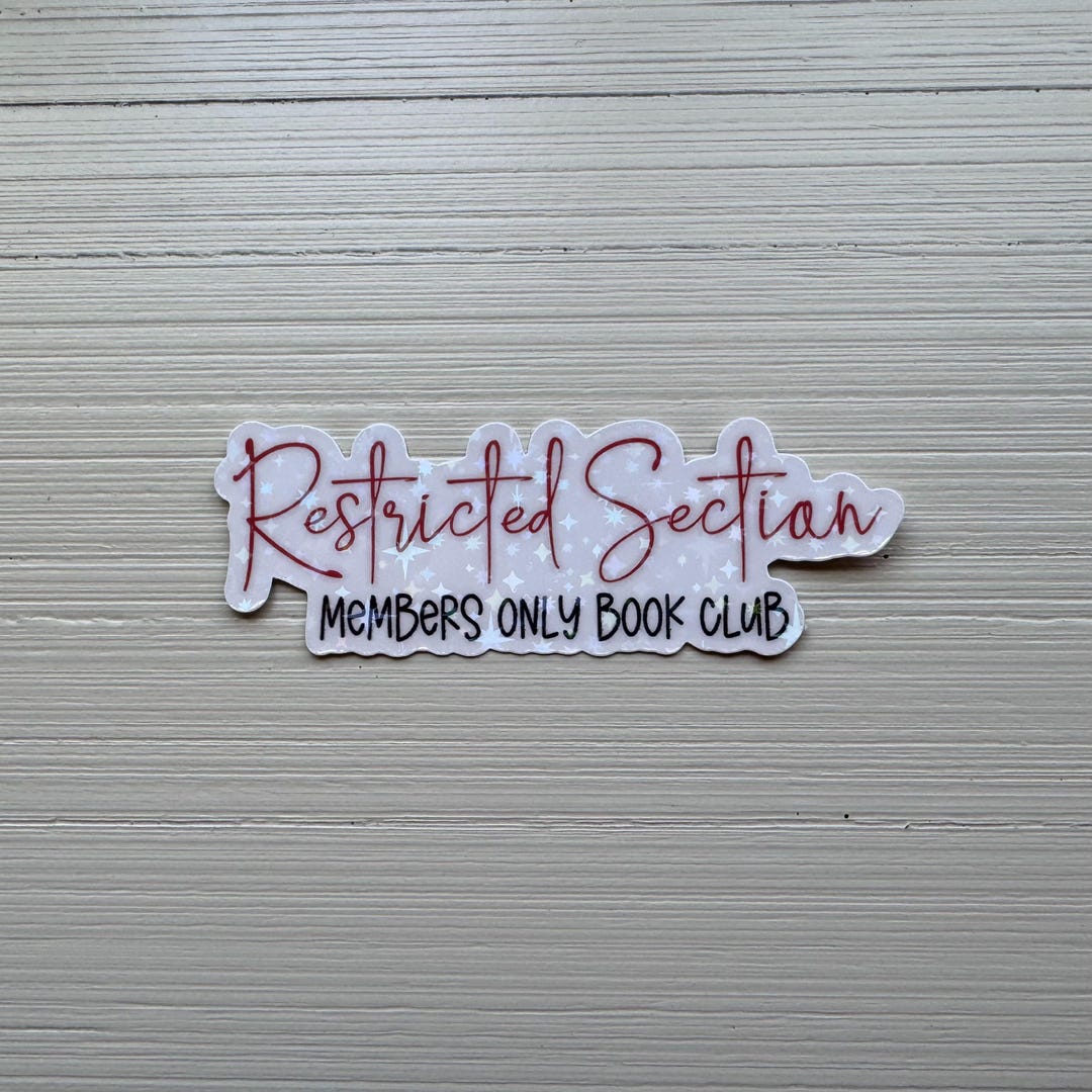 Restricted Section Sticker, Harry Potter Style Stickers, Smut Book ...