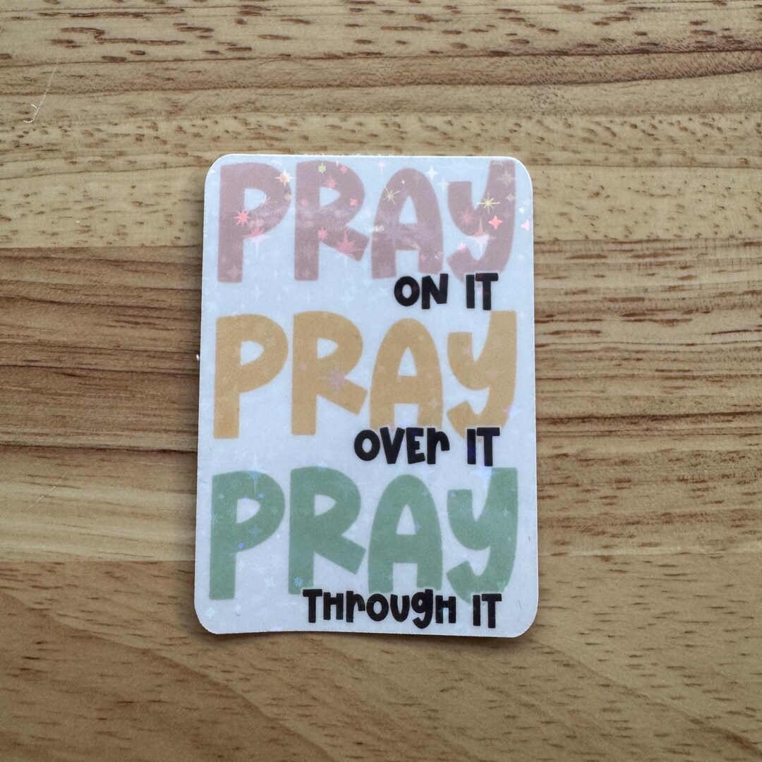 Pray on It Sticker: Christian Faith Decal - Etsy