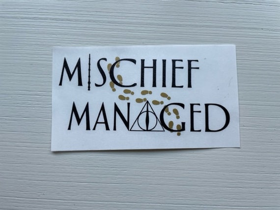 Mischief Managed Decal Harry Potter Sticker Car Sticker - Etsy
