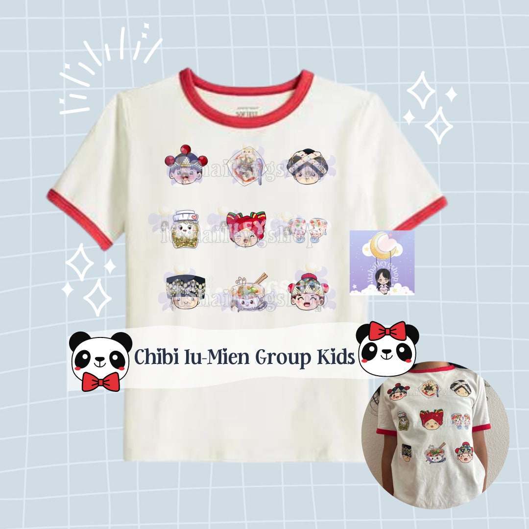Chibi Iu-mien Group Iu-mien T-shirt Kids, Iu-mien Aesthetic Kawaii Iu ...