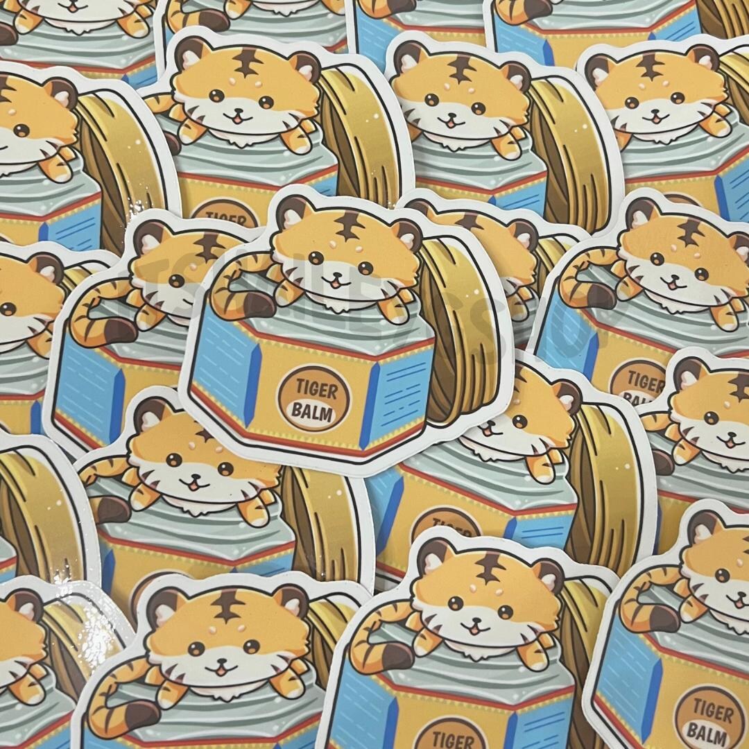 Tiger Chibi Sticker, Asian Medicine, Chibi Tiger Matte Waterproof ...