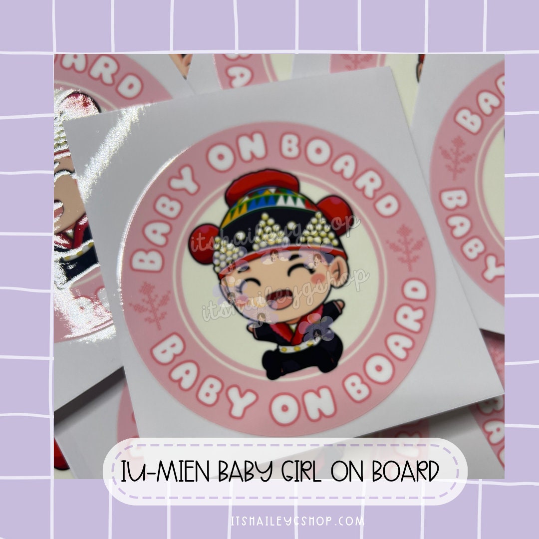 Iu-mien Baby on Board Sign Uv Dtf Decal, Mien Baby on Board, Iu-mien ...