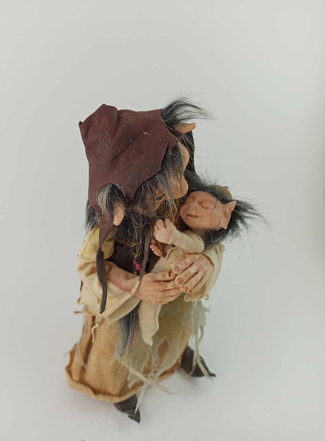 Elf Mom and Her Baby, Forest Elves, Elemental Beings, Ooak Fantasy Art ...