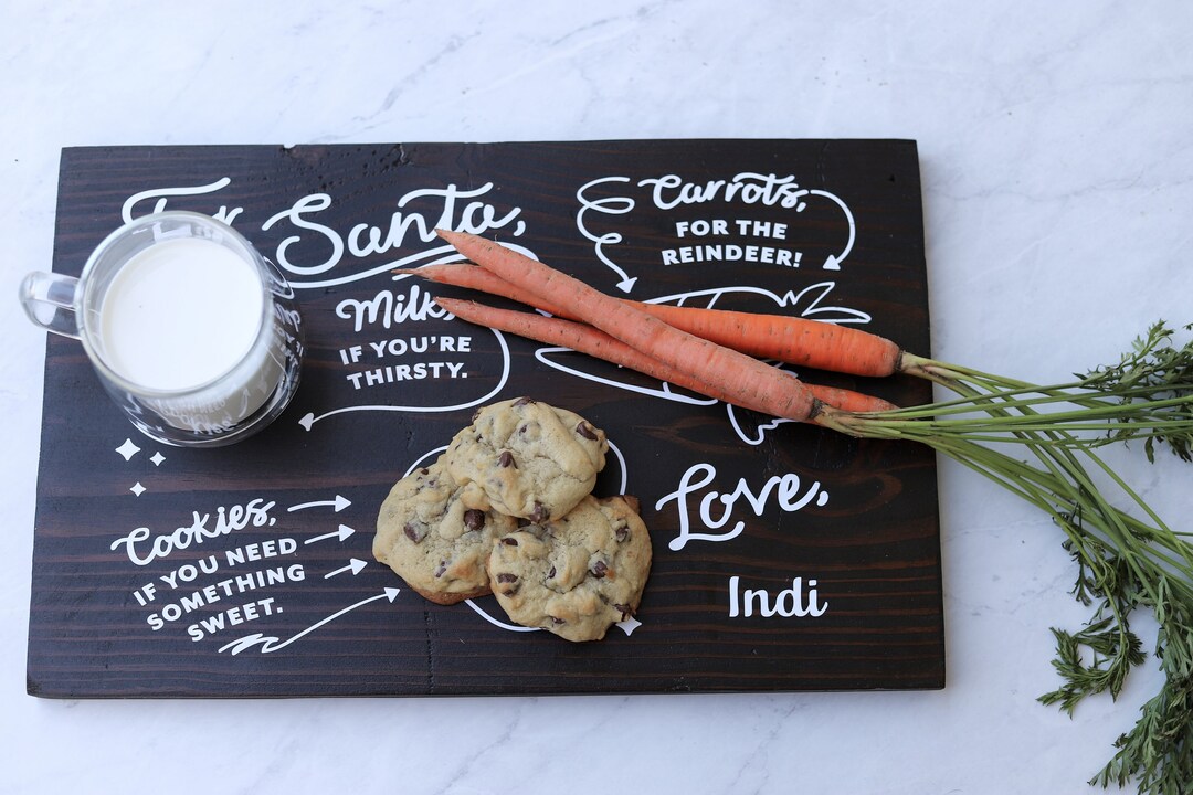 Personalized to Santa Cookie Tray| Santa Milk and Cookie Board ...