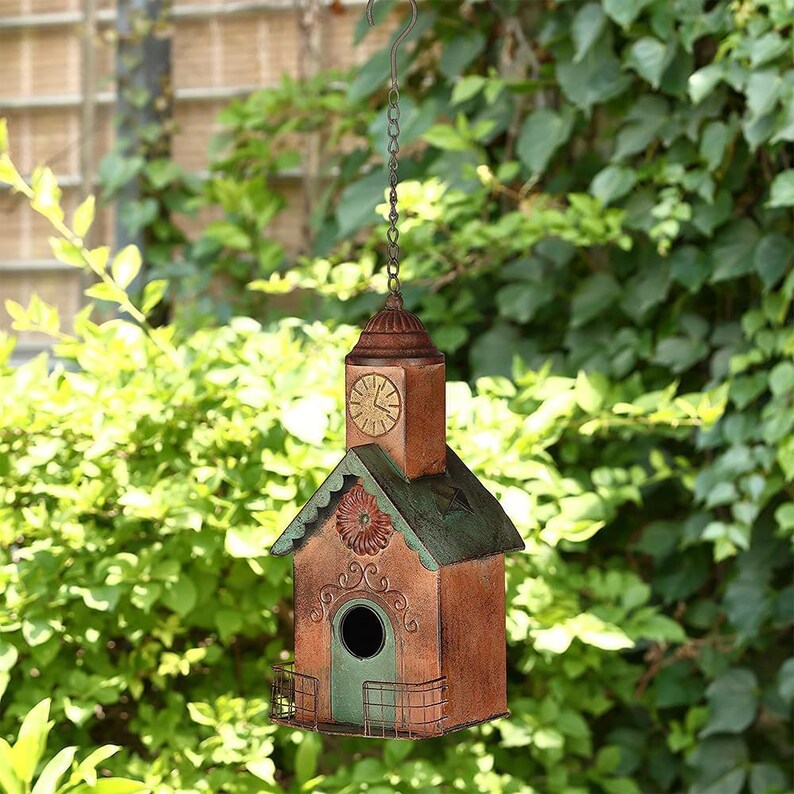 Outdoor Metal Birdhouse With Pole - Etsy
