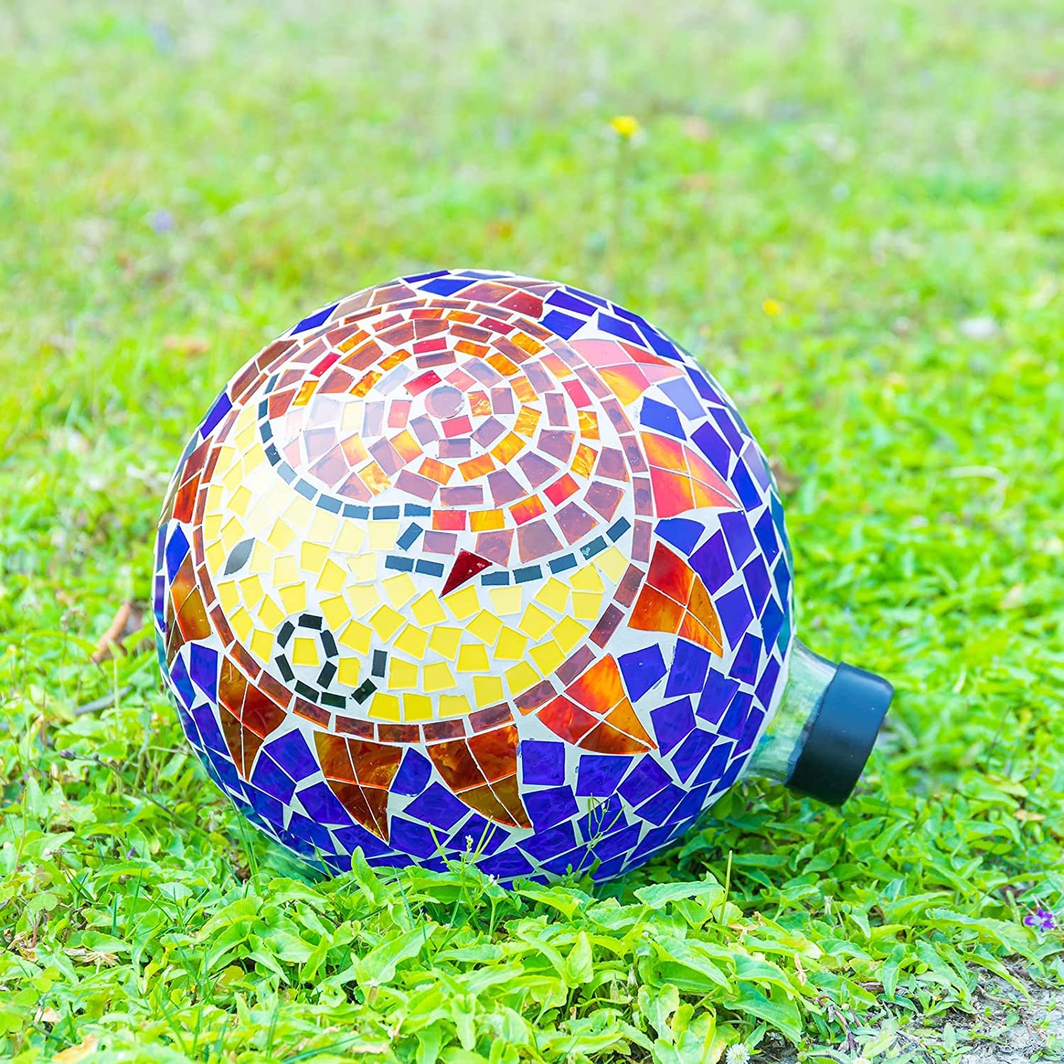 Glass Gazing Ball, Garden Globe Gazing Ball, Mosaic Glass Sphere for ...