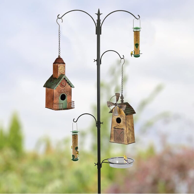 Outdoor Metal Birdhouse With Pole - Etsy