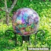 Gazing Ball, Iridescent Crackled Glass Mosaic Gazing Balls Sphere for ...