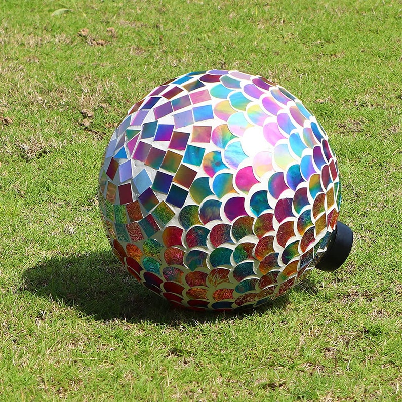 Gazing Ball, Glass Mosaic Gazing Ball Sphere for Garden, Outdoor ...