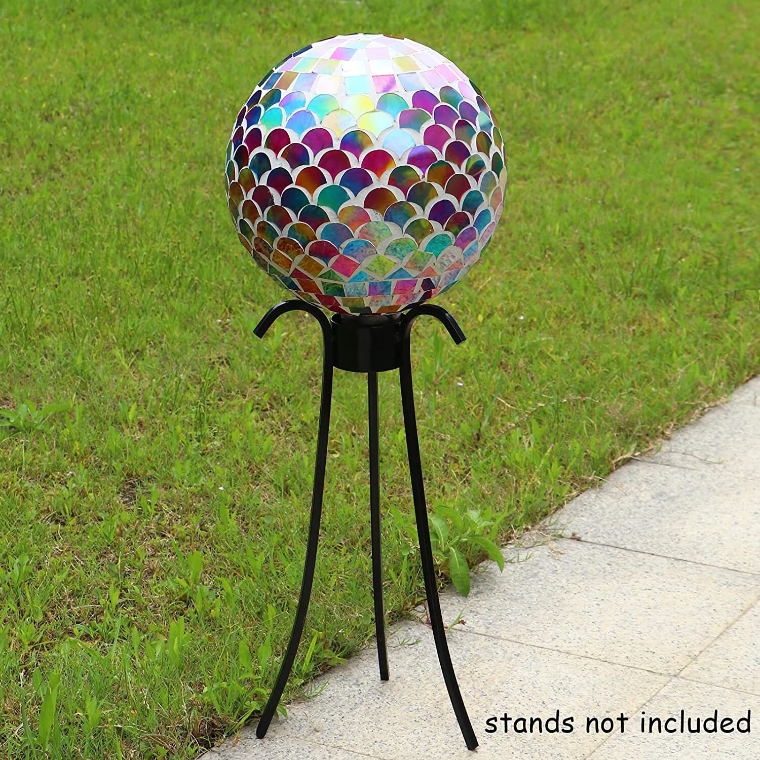 Gazing Ball, Glass Mosaic Gazing Ball Sphere for Garden, Outdoor ...