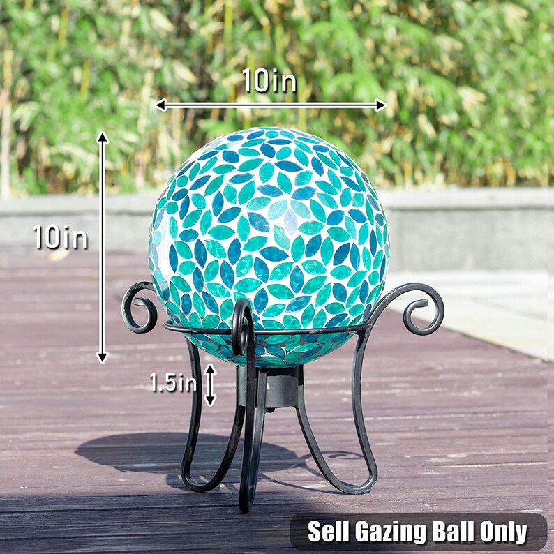 Solar Garden Lights Outdoor Decorative - Solar Gazing Ball Mosaic Garden Stakes Decorative ...