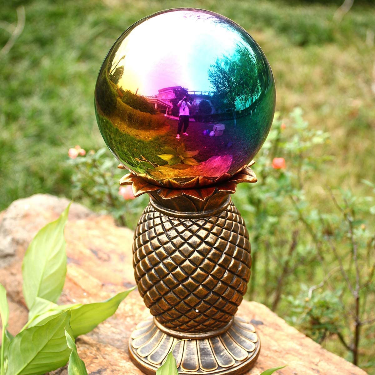 Metallic Steel Gazing Globe Ball, Outdoor & Indoor Decoration - Etsy