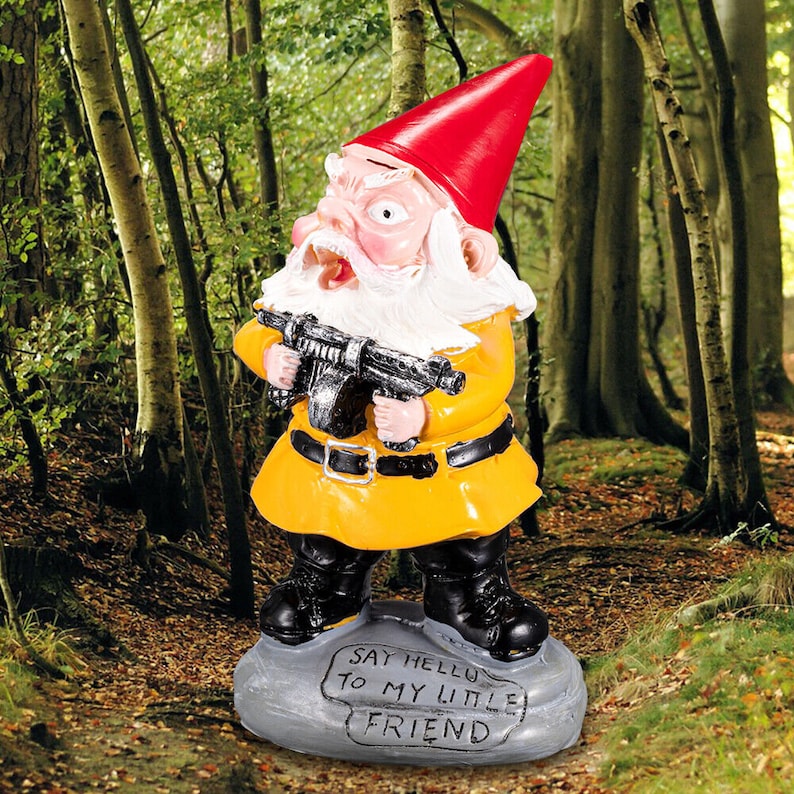 Funny Garden Gnome Statue Yard Gnome - Etsy