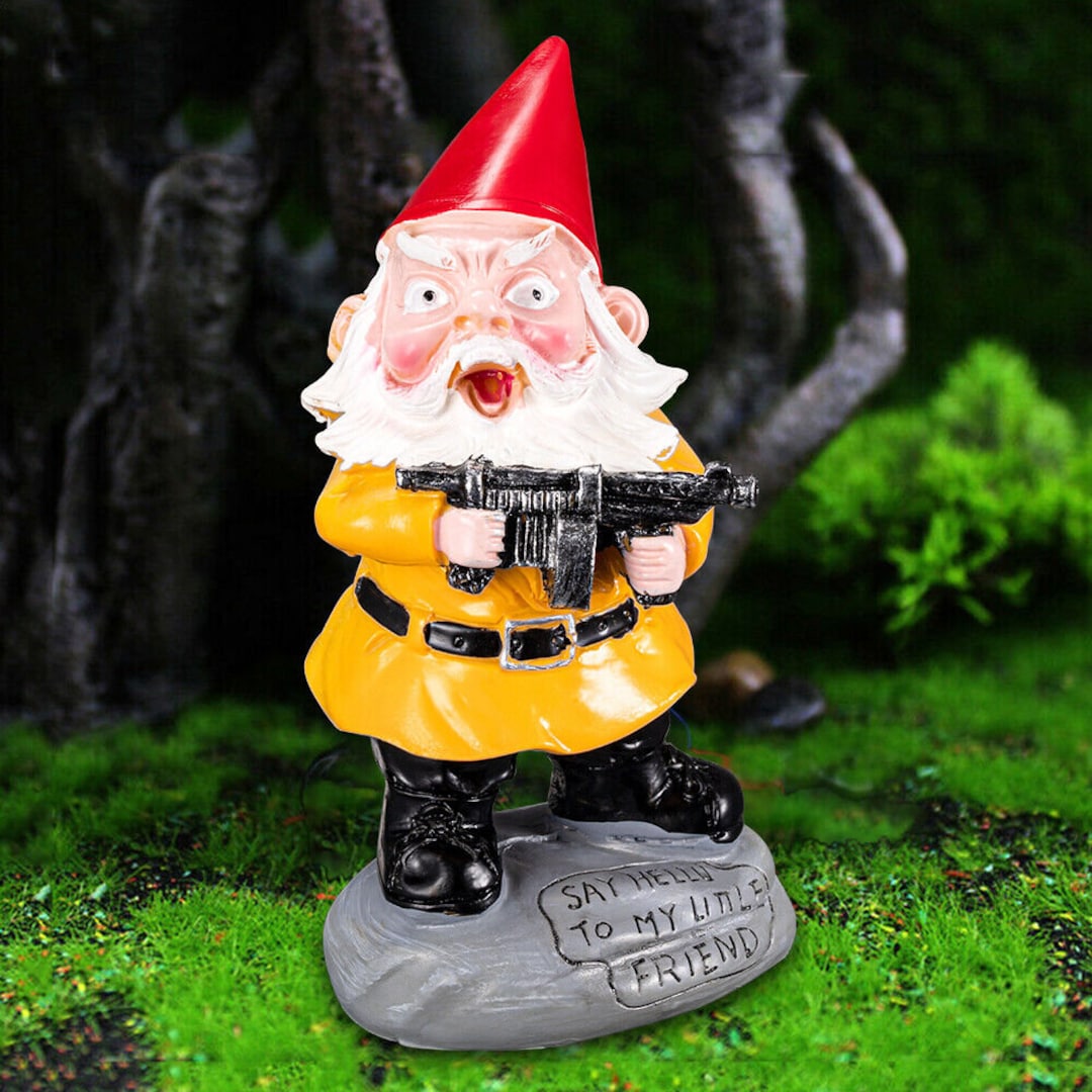 Funny Garden Gnome Statue Yard Gnome - Etsy