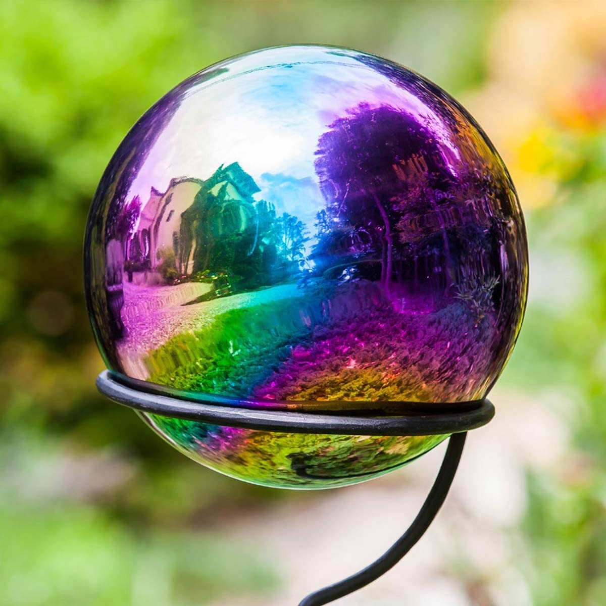 Metallic Steel Gazing Globe Ball, Outdoor & Indoor Decoration - Etsy