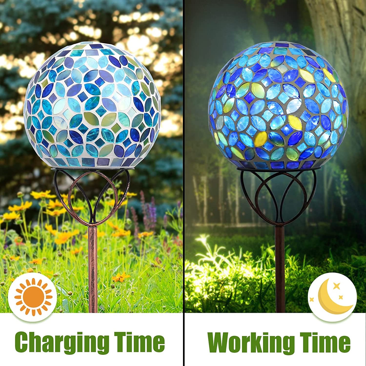 Solar Outdoor Lights Garden Decor Mosaic Solar Lights - Etsy