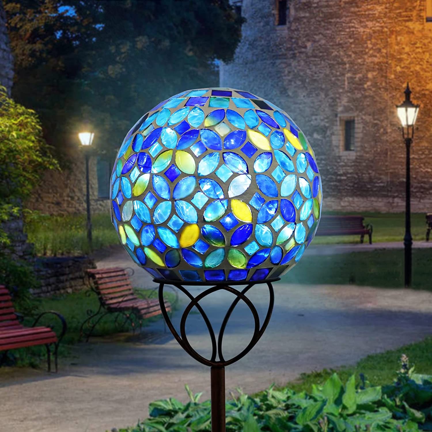 Solar Outdoor Lights Garden Decor Mosaic Solar Lights - Etsy