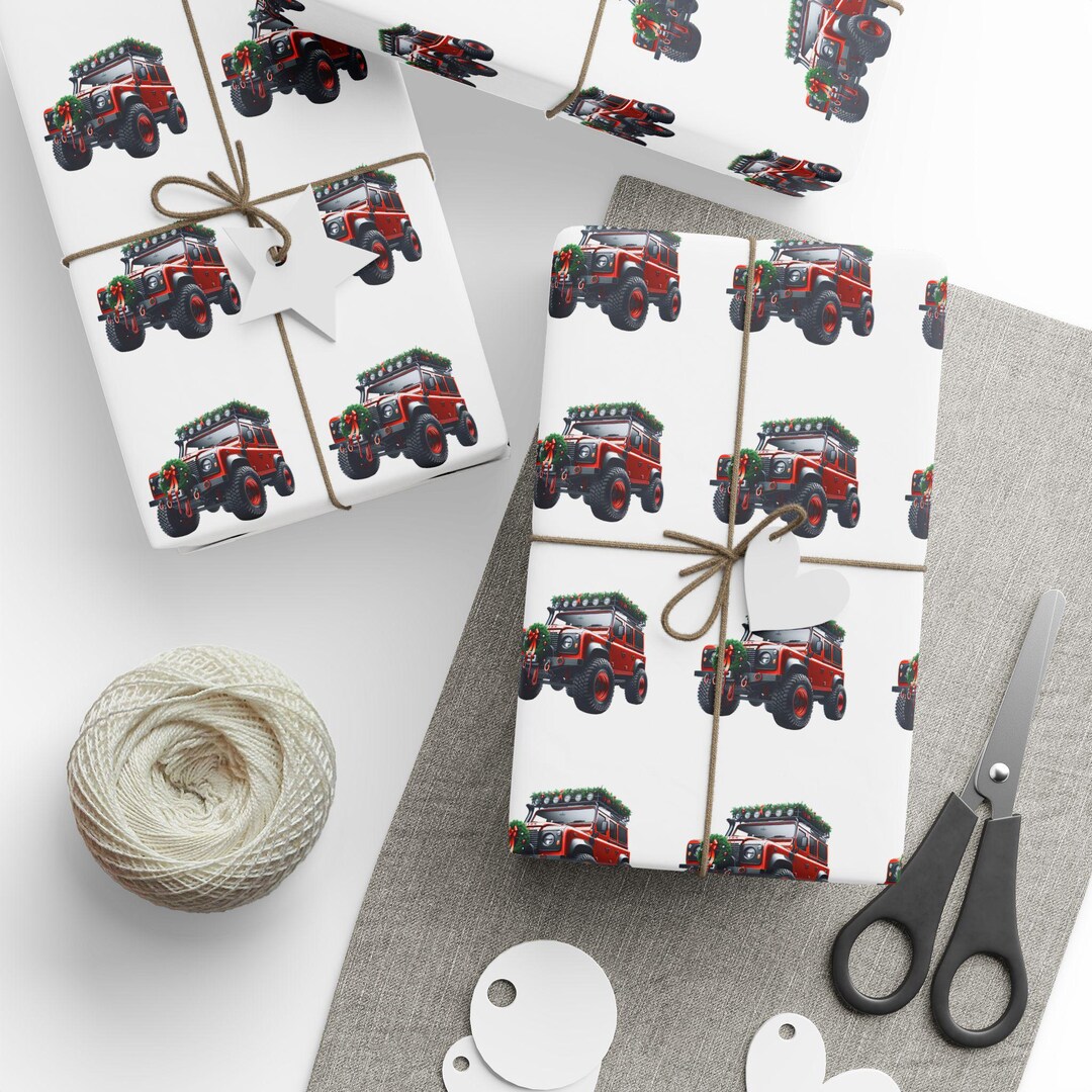 Land Rover Defender Holiday Wrapping Papers, Christmas Gift Wrap ...