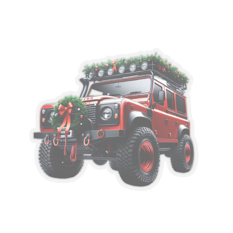 Land Rover Defender Holiday Kiss-cut Stickers, Car Lover Gift ...