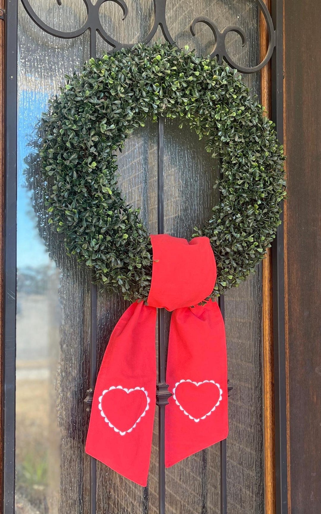 Valentine’s Day Wreath Sash, Front Door Decor, Hearts for Valentine’s ...