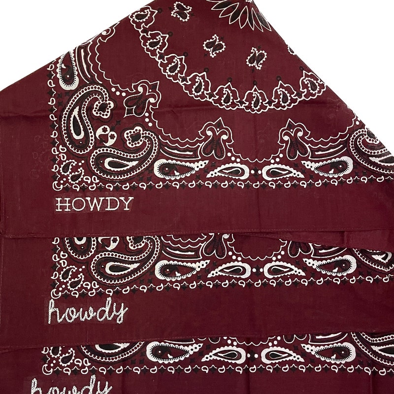 Embroidered Bandana - Etsy