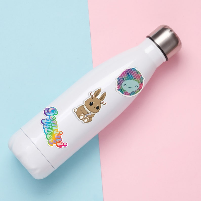 Jackalope Bunny Rabbit Cryptid Glossy Sticker Kawaii Paranormal ...