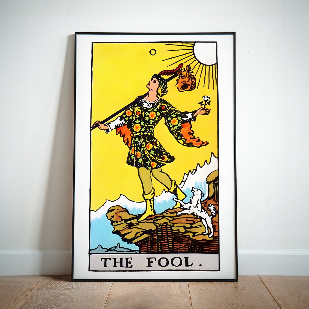 The Fool Tarot Card Poster, Tarot Poster, High Print Quality, Wall ...