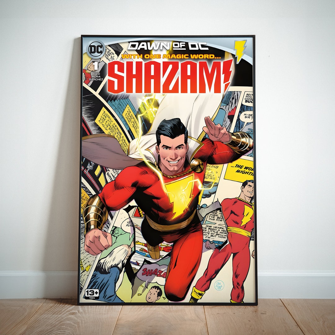 Shazam Comic Posters, DC Comics Poster, DC Canvas Wall Art, Canvas ...