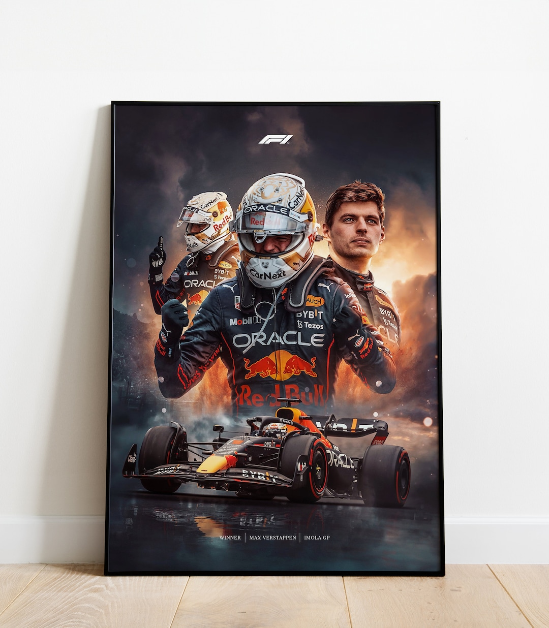 Max Verstappen Poster, Formula 1 Poster, Canvas Wall Art, Rolled Canvas ...