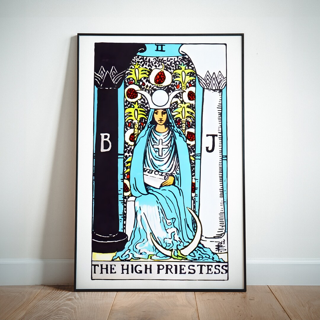 The High Priestess Tarot Card Poster, Tarot Poster, High Print Quality ...