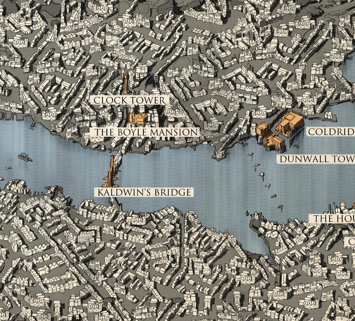 Dishonored Dunwall Map Poster, Game Posters, Canvas Wall Art, High ...