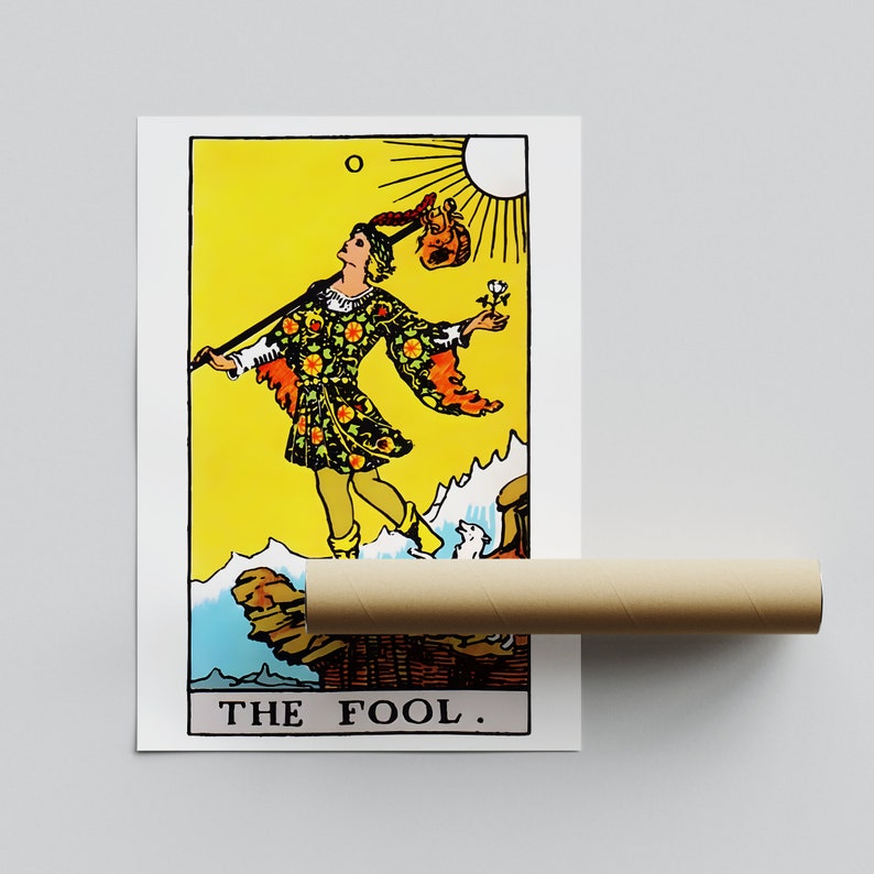 The Fool Tarot Card Poster, Tarot Poster, High Print Quality, Wall ...