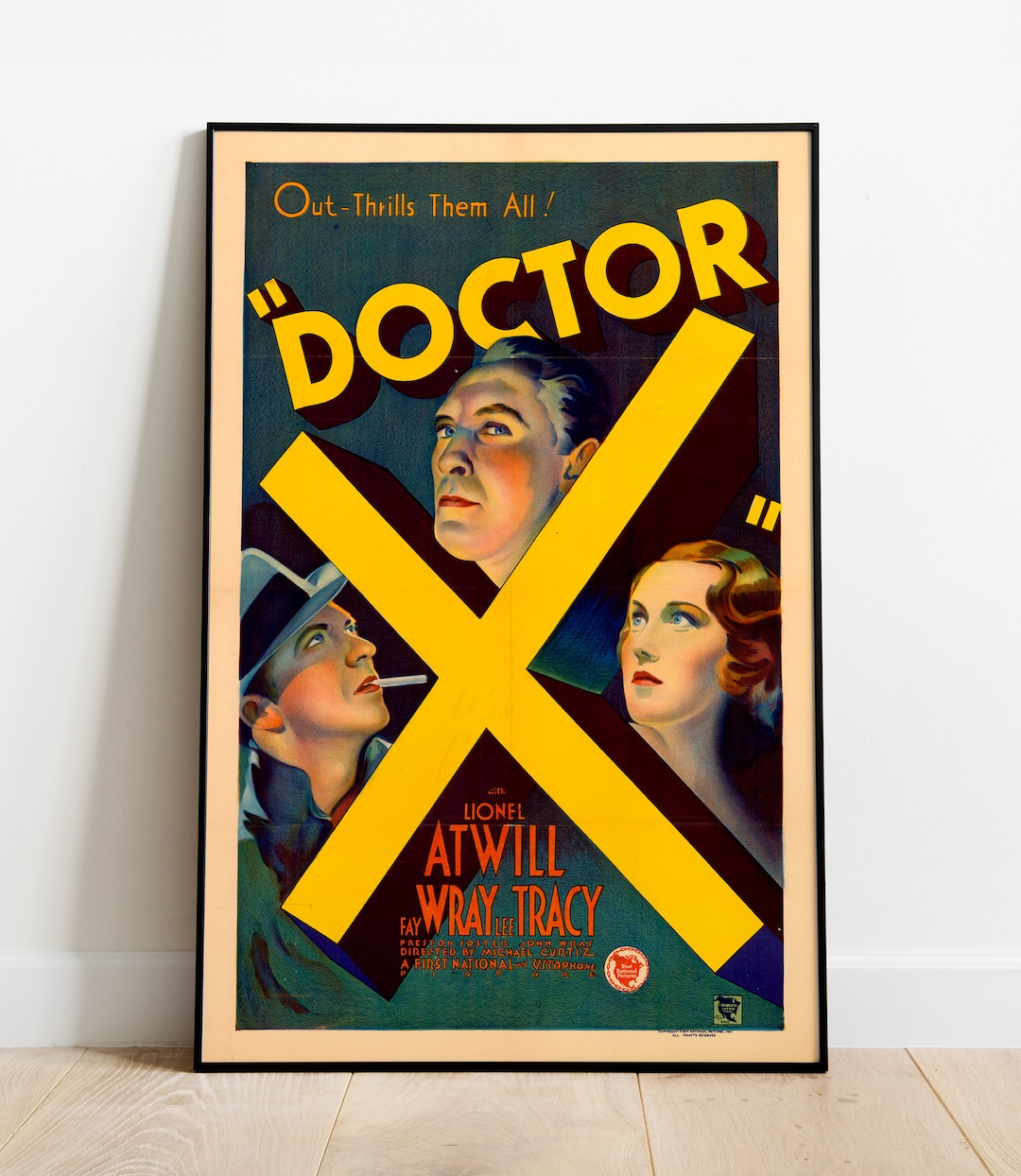 Doctor X Movie Poster, 1930's Movie Posters, Canvas Wall Art, Rolled ...