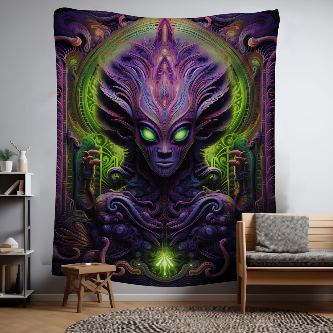 Alien Tapestry Aesthetic, Tapestry Wall Hanging , Home Decoration Gift ...