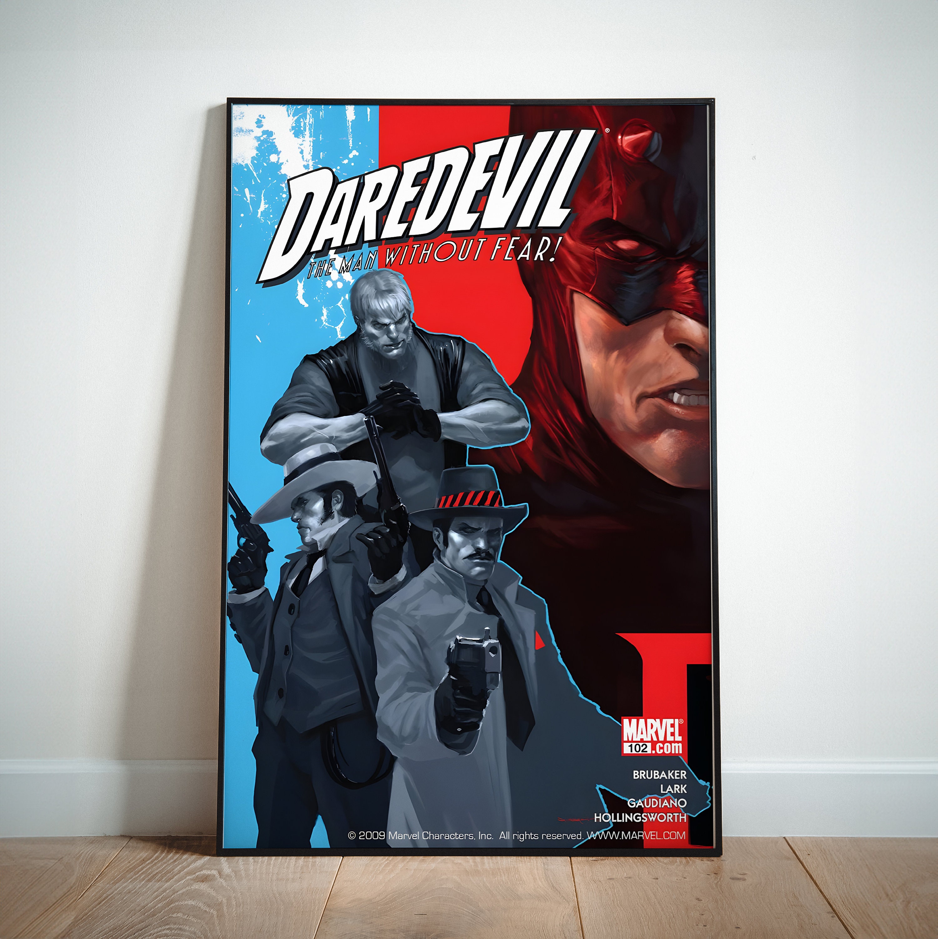 Daredevil Comic Poster, Marvel Comics Poster, Marvel Canvas Wall Art ...