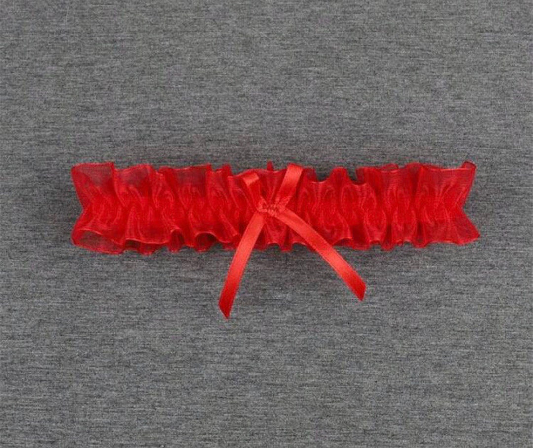 Red Lace Leg Garter Dress up Adult Play Fancy Dress One Size Red Garter ...