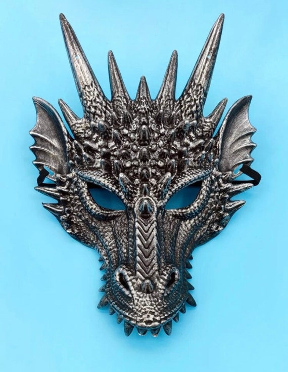 Blue Chinese Dragon Mask