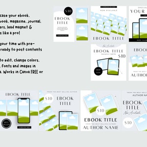 50 Ebook Mockup Templates | Canva Editable Lead Magnet (digital ...