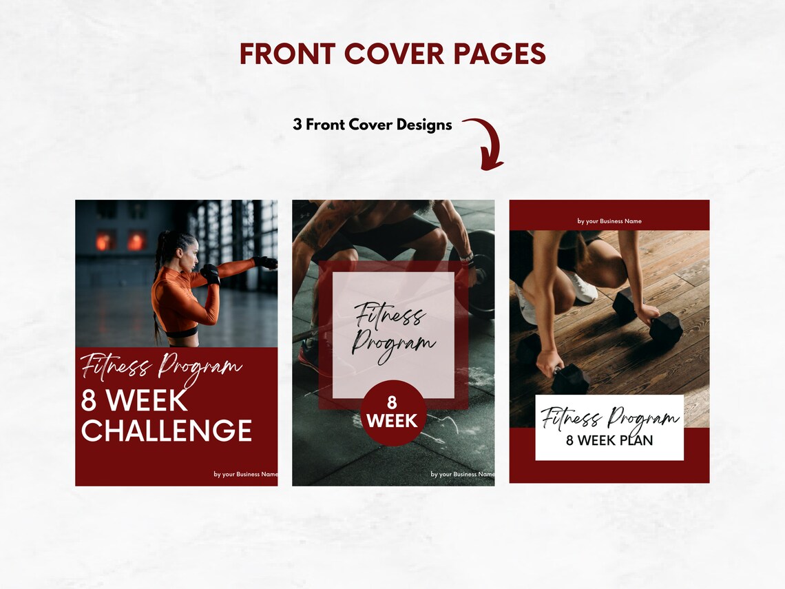 Fitness Program Template Canva Fitness Ebook Template Personal Training ...
